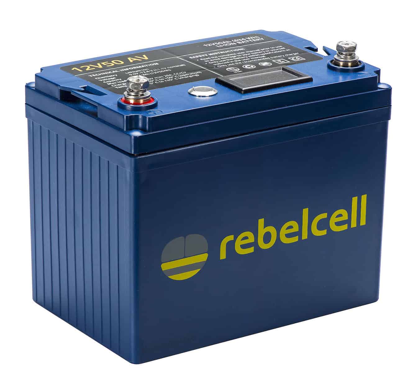 Rebelcell Li-Ion 12V 50Ah akku ja 12V 20Ah laturi paketti - Korpistore